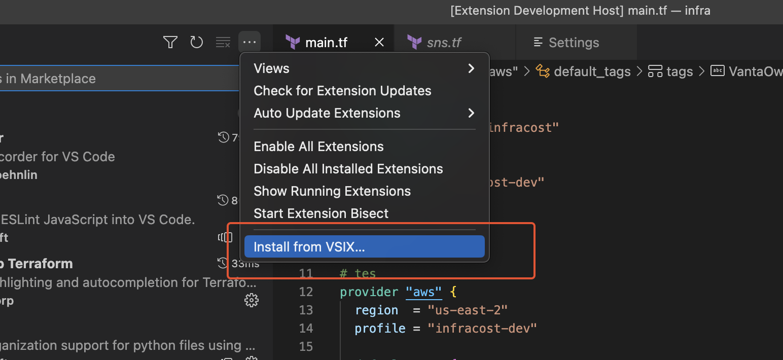 VSCode extension fails in large workspace · Issue #36 · infracost/vscode-infracost · GitHub