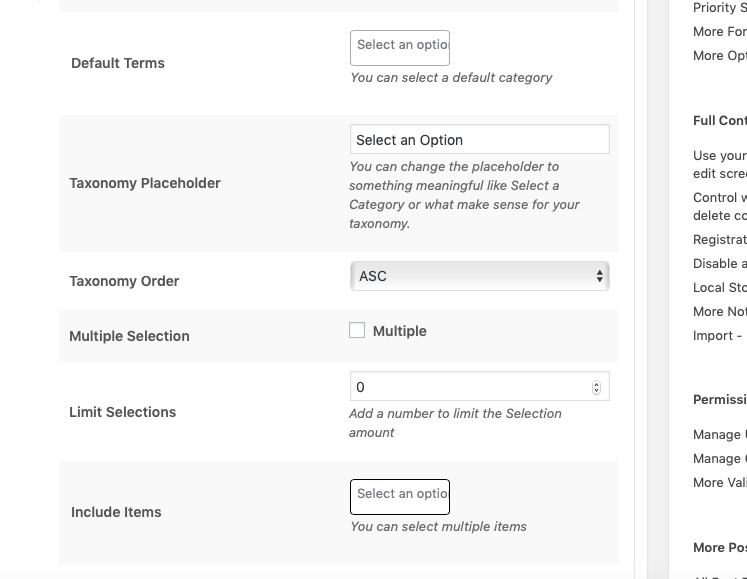 Taxonomy placeholder should not be a separate option · Issue #576 · BuddyForms/BuddyForms · GitHub