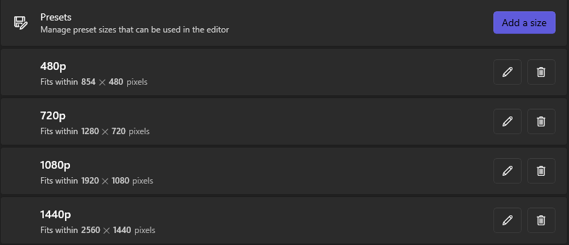 Rearranging Image Size Presets In The Image Resizer Settings · Issue 22462 · Microsoft 