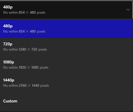 Rearranging image size presets in the 'Image Resizer' settings · Issue ...