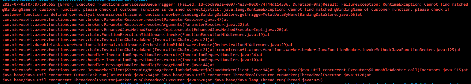 Servicebusqueuetrigger Messagereceiver Binding Throws Error · Issue 137 · Azure Azure Functions