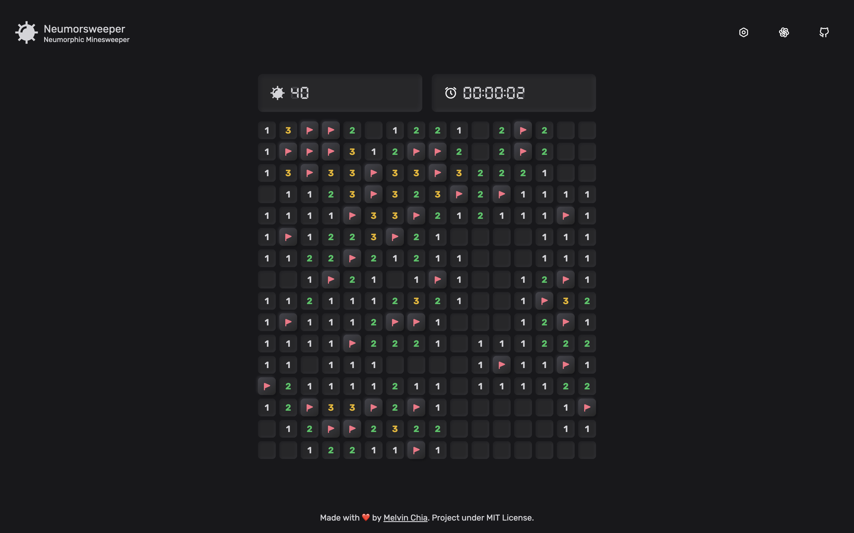 GitHub - melvinchia3636/neumorsweeper: A neumorphic style Minesweeper ...