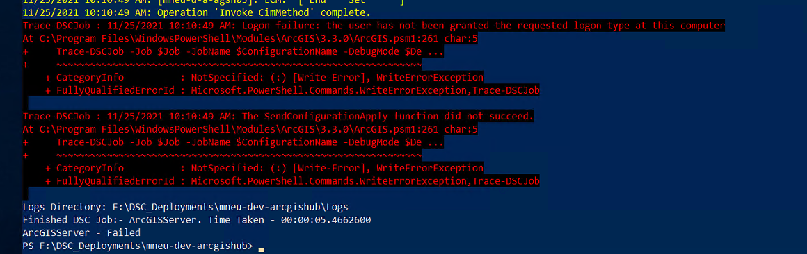 Dsc Reporting Error With Domain Service Account Even Though All Is Well 0352