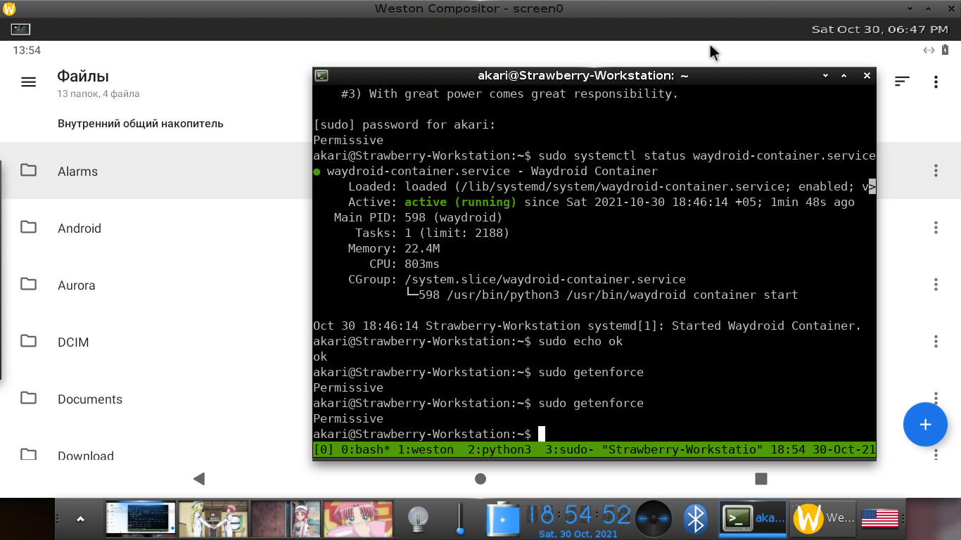SELinux works in the main system, but not in Waydroid · Issue #198 · waydroid/waydroid · GitHub