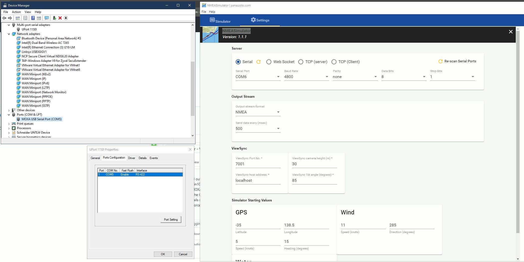 Serial simulator - Windows 10 - Port detection fails. · Issue #24 ...