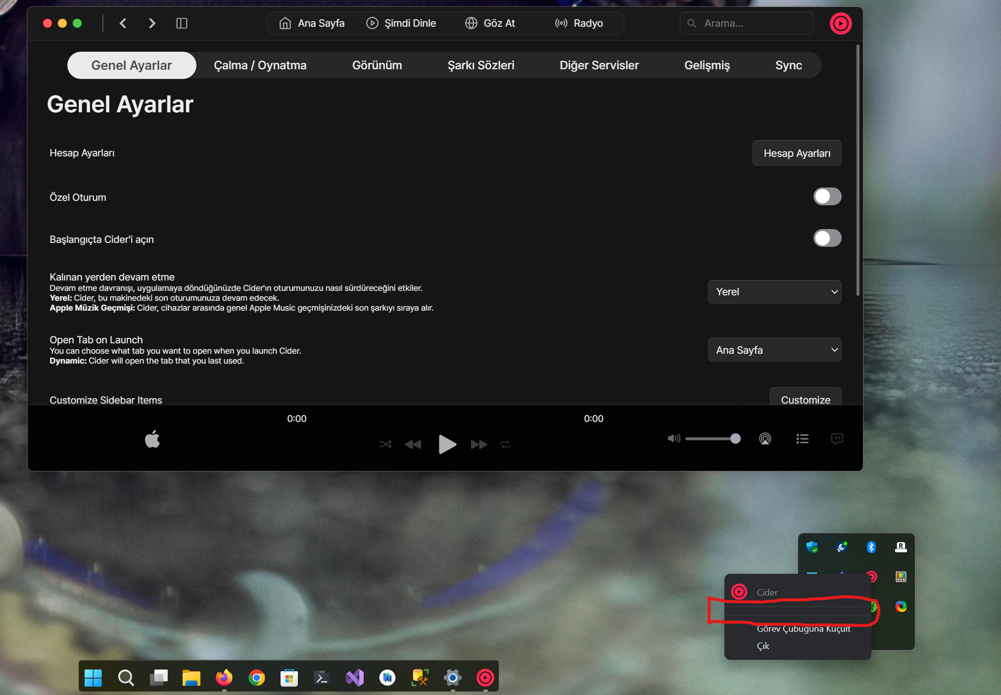 [Bug]: There is an empty line in the system tray menu · Issue #1136 · ciderapp/Cider · GitHub