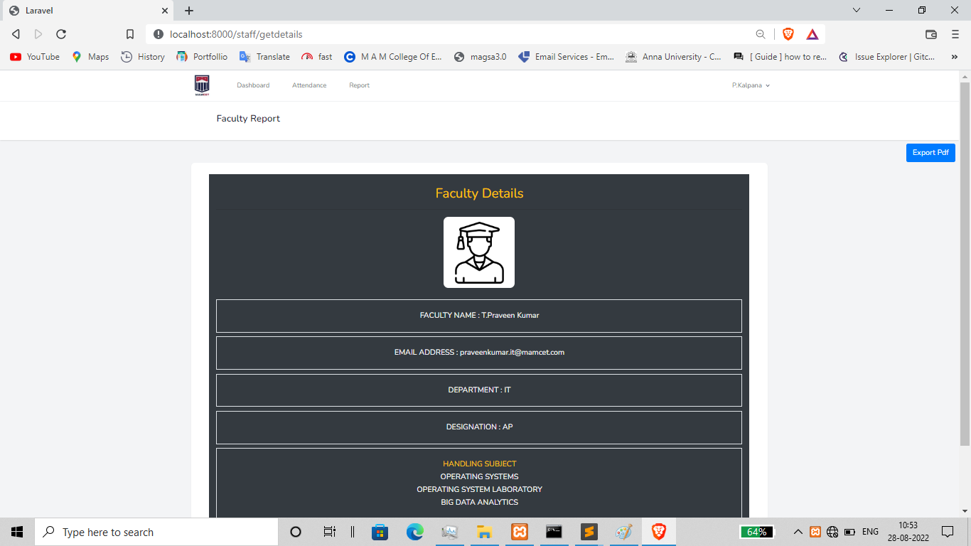 GitHub - pravinsathishprabu/Attendance-Management-System