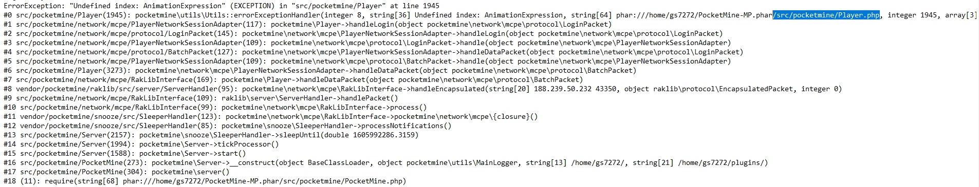 Server crash 1.16.100 · Issue #3920 · pmmp/PocketMine-MP · GitHub