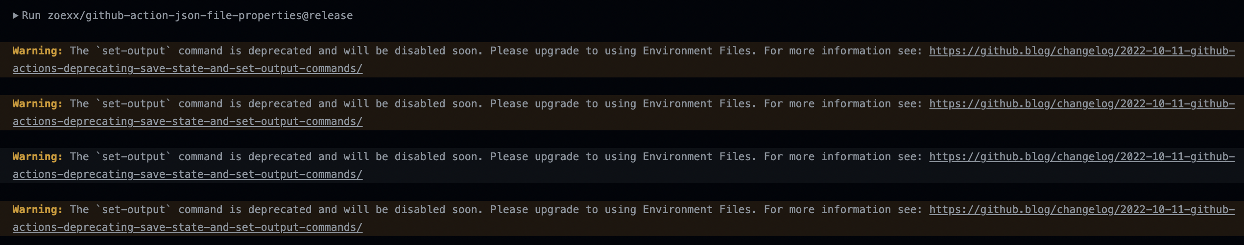 set-output · Issue #4 · zoexx/github-action-json-file-properties · GitHub