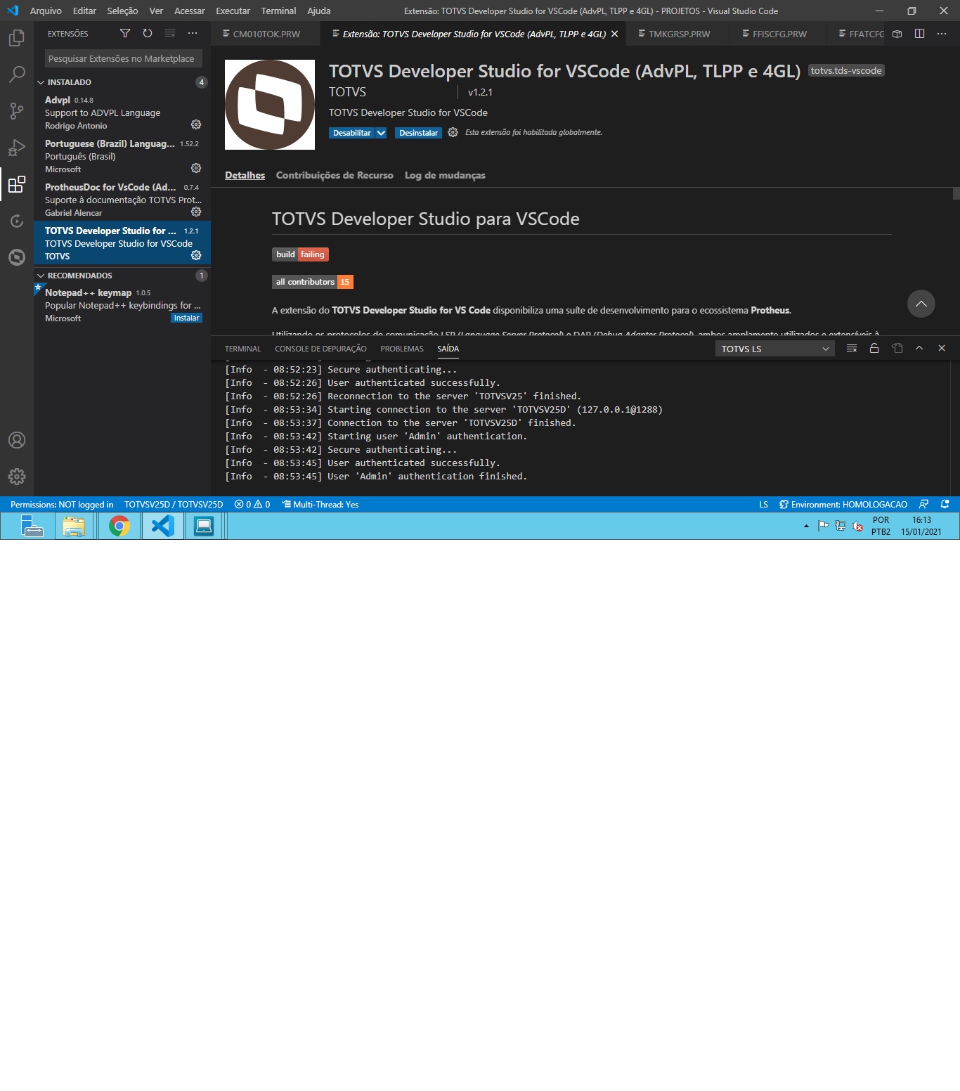 MENSAGEM DE AVISO USANDO PROTHEUS.DOC · Issue #621 · totvs/tds-vscode · GitHub
