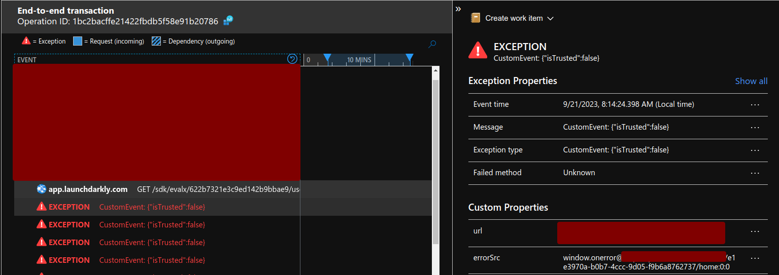 Bug Large Amount Of Customevent Istrusted False Logged In Appinsights · Issue 2161