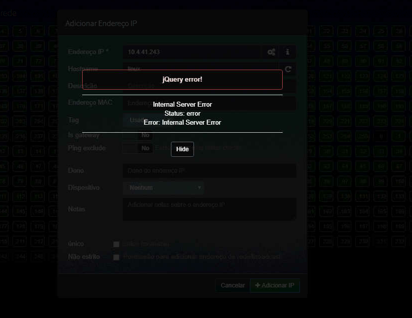 Error registering an IP as active · Issue #3003 · phpipam/phpipam · GitHub