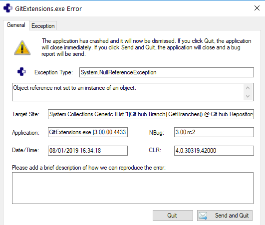 Null Reference Exceptions · Issue 6070 · Gitextensions Gitextensions · Github