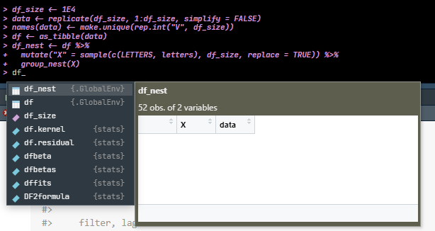 Preview on autocomplete menu of a Tibble with list-columns frezes RStudio · Issue #13579 ...
