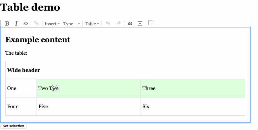 Strange selection issue when clicking to select all text in a cell · Issue #60 · ProseMirror ...
