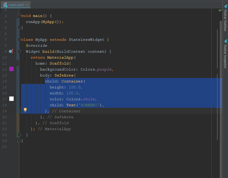 Code Folding On Build Methods Doesnt Show Folding Sections When Using Optional New And Const