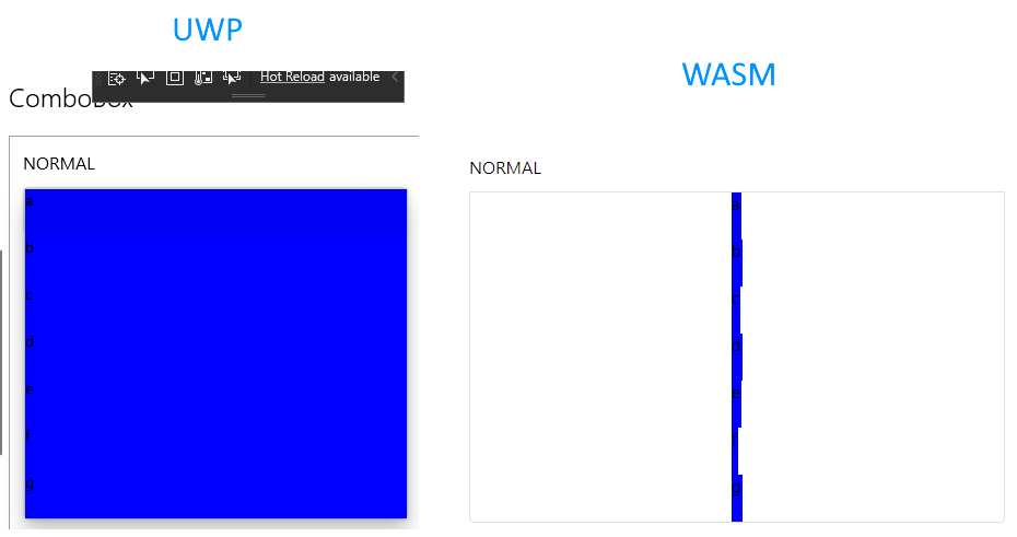 [WASM][ComboBox] Item is not stretching properly on WASM · Issue #280 · unoplatform/Uno.Themes ...