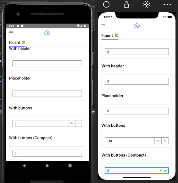 [iOS, Android, WASM] NumberBox features are not fully integrated ...