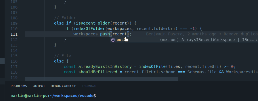 Autocomplete in settings goes away when removing a section of text ...