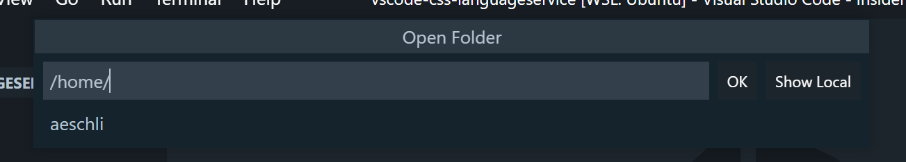 Simple file dialog: Doesn't allow me to go back to root · Issue #116457 · microsoft/vscode · GitHub
