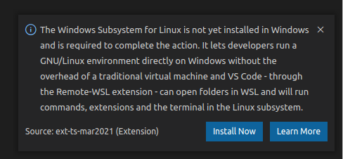 Improve wording for the WSL recommendation · Issue #4938 · microsoft/vscode-remote-release · GitHub