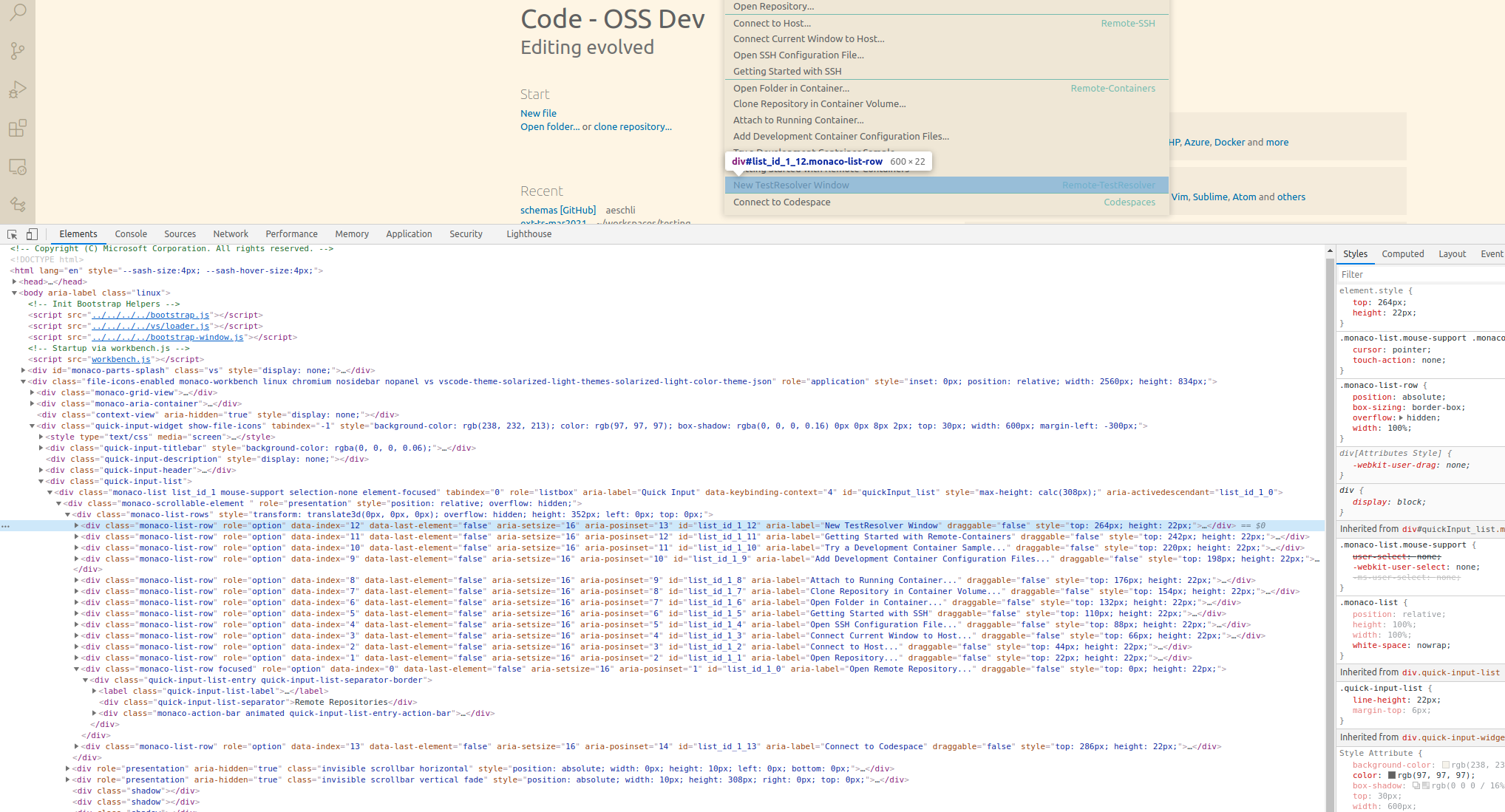 Separator in remote indicator can appear/disappear · Issue #122309 · microsoft/vscode · GitHub