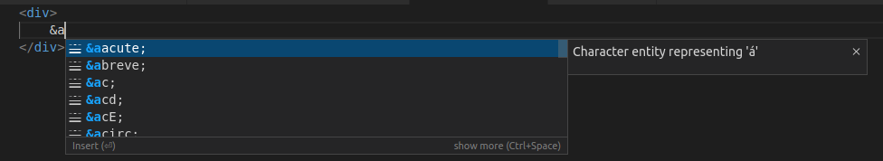 Provide a simple and easy way to insert escaped or special characters ...