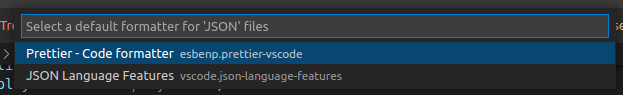 There is no formatter for 'json' files installed. · Issue #140268 ...