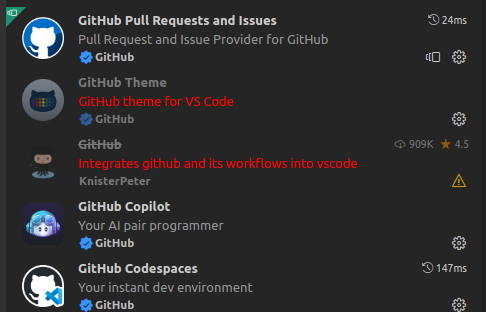 Disabled extension list items don't use disabled foreground for ...