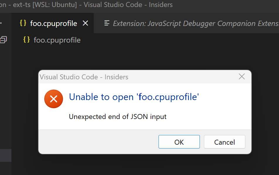 Unable to preview cpuprofile files · Issue #153752 · microsoft/vscode · GitHub