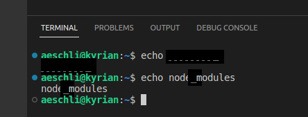 Underscore rendererd funny in terminal · Issue #159193 · microsoft/vscode · GitHub