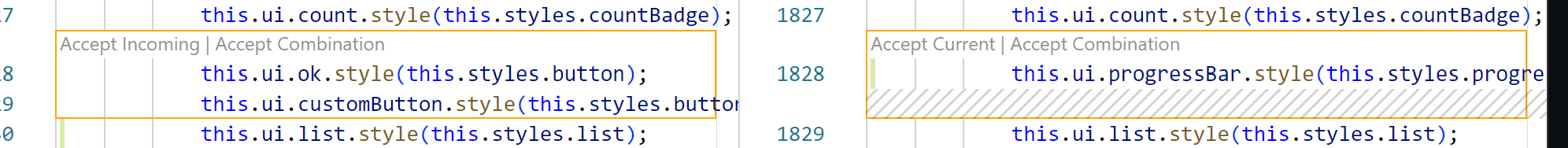 3-way merge: Have a hover to understand a change · Issue #166110 · microsoft/vscode · GitHub