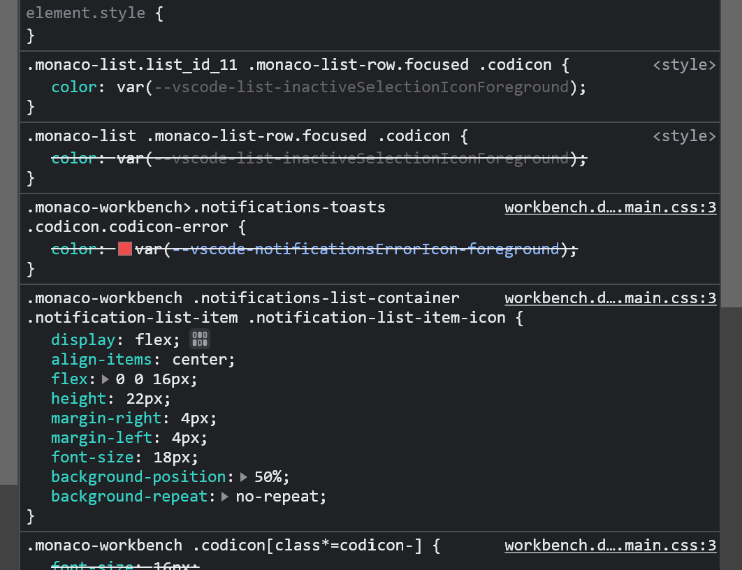 Selecting notification greys out icon · Issue #171959 · microsoft/vscode · GitHub