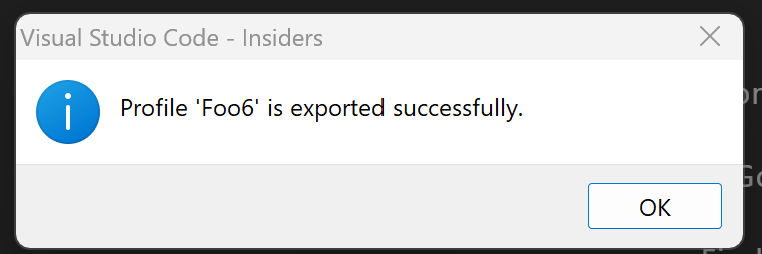 Export Profile confirmation dialog wording · Issue #172179 · microsoft/vscode · GitHub