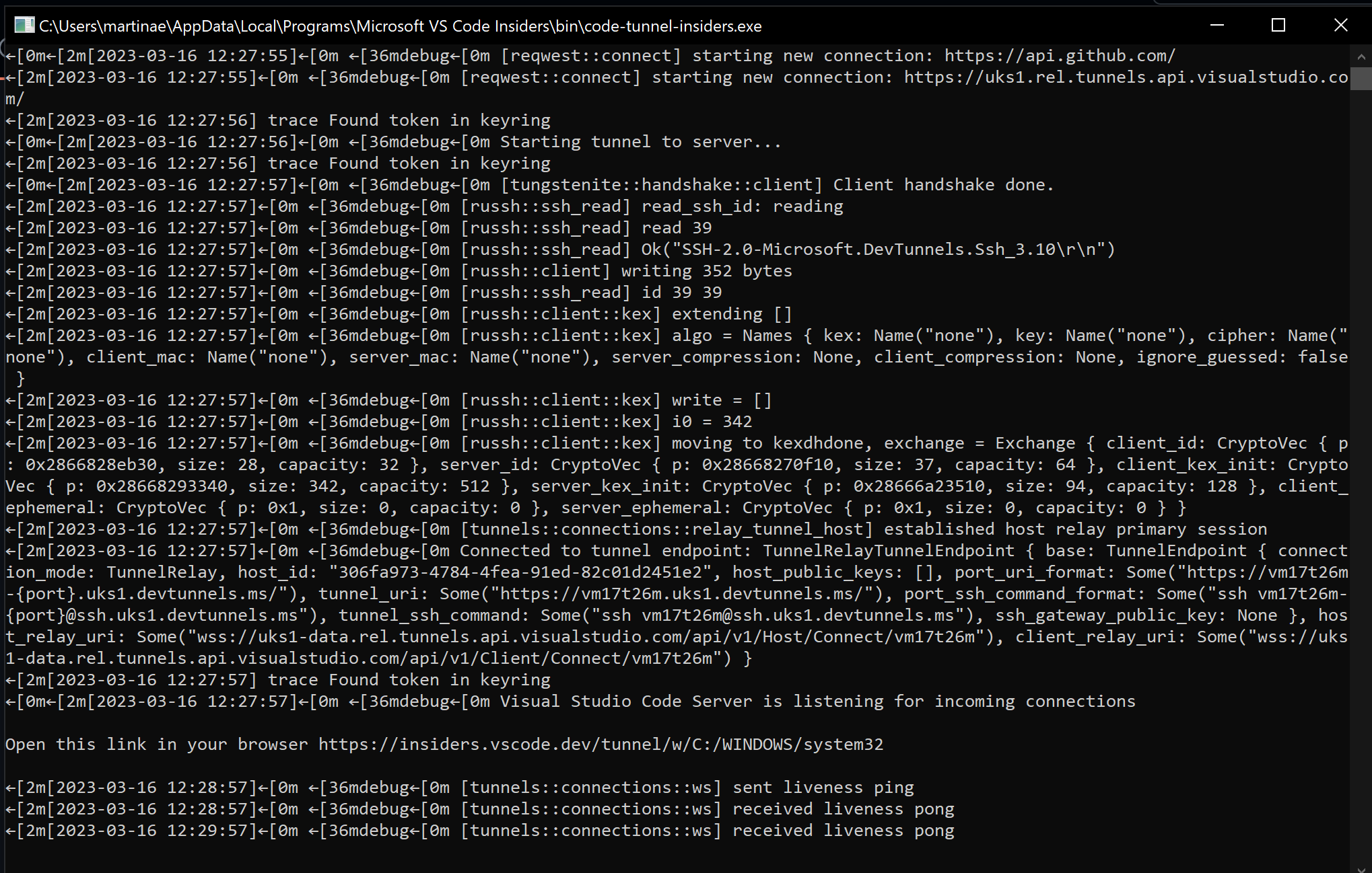 tunnel service pops up a console windows with escaped characters · Issue #177345 · microsoft ...