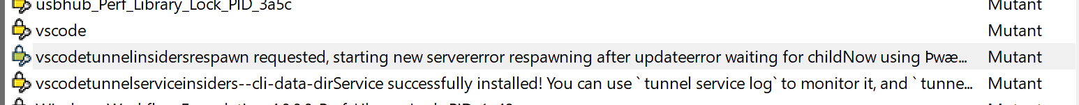 Tunnel Cli Mutex Names Contain Extra Characters · Issue 181334 6665
