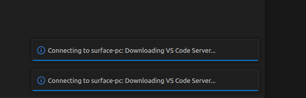 remote tunnels: two download notifications · Issue #184056 · microsoft/vscode · GitHub