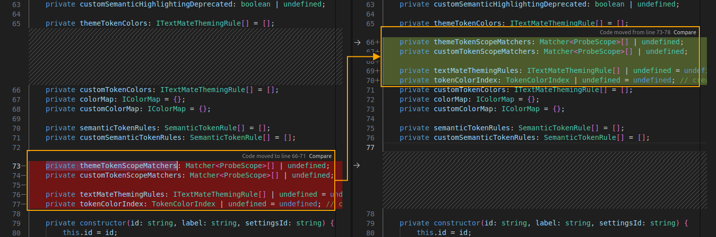 Moved code detection not always working · Issue #191598 · microsoft/vscode · GitHub