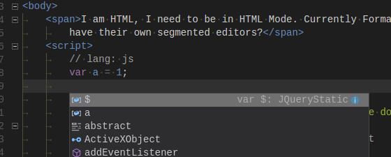 vscode needs to support html/js/css mixed mode · Issue #41066 ...