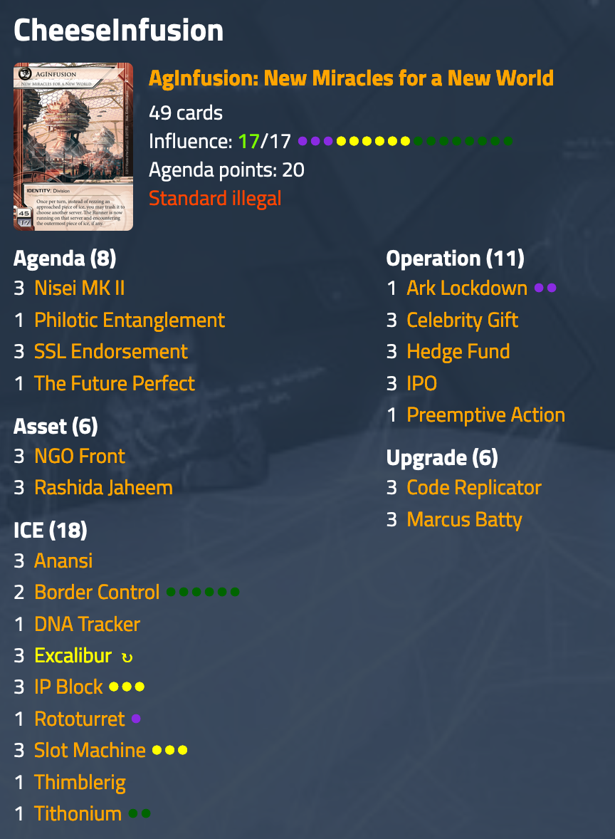 "Illegal" Decks Change to Legal on Selection · Issue #5066 · mtgred/netrunner · GitHub