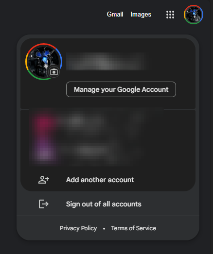 [Broken Website] Google account picker has outer black box around it ...