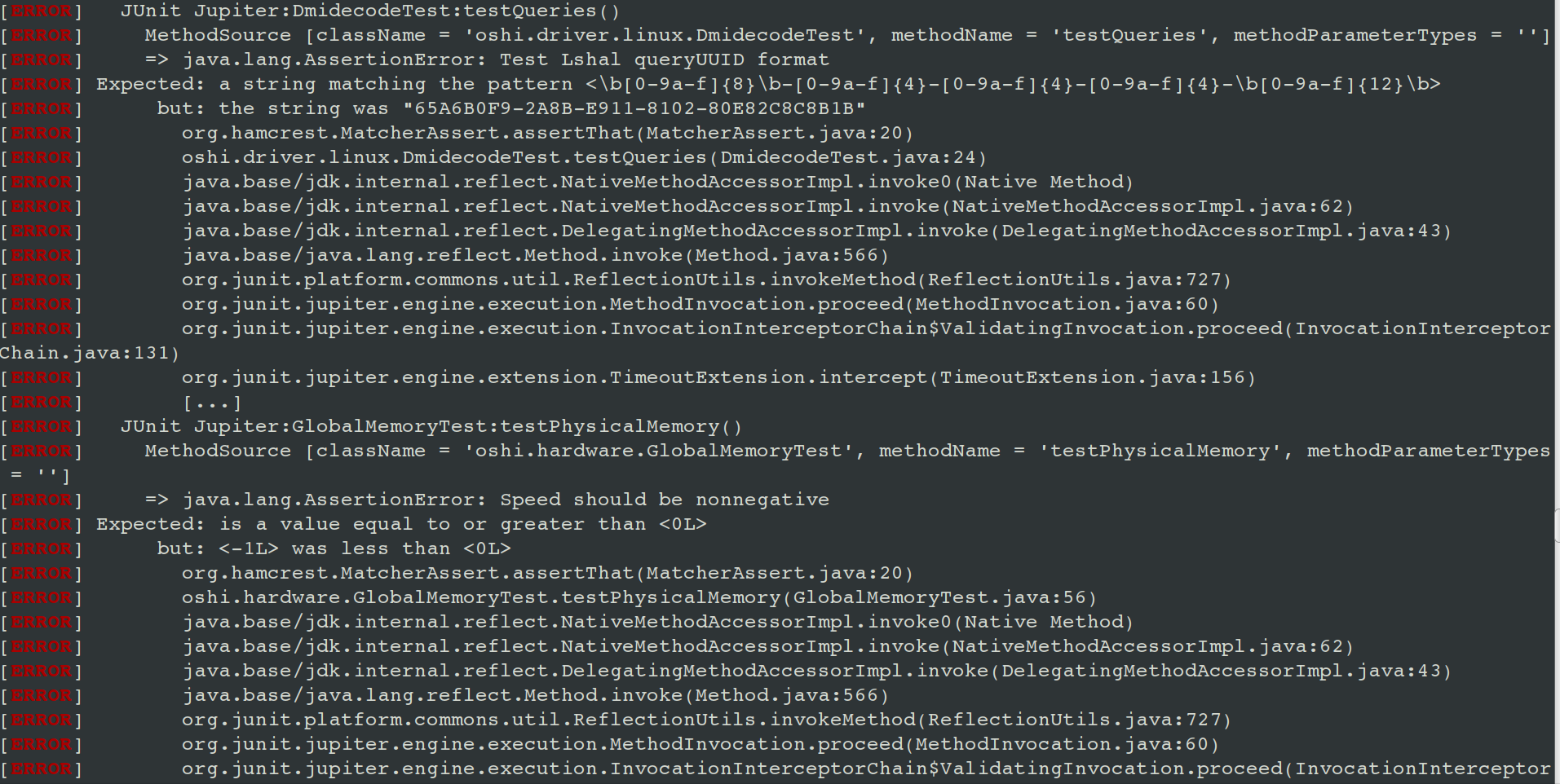 Allow suppressing sysctl error for known error conditions · Issue #2206 · oshi/oshi · GitHub