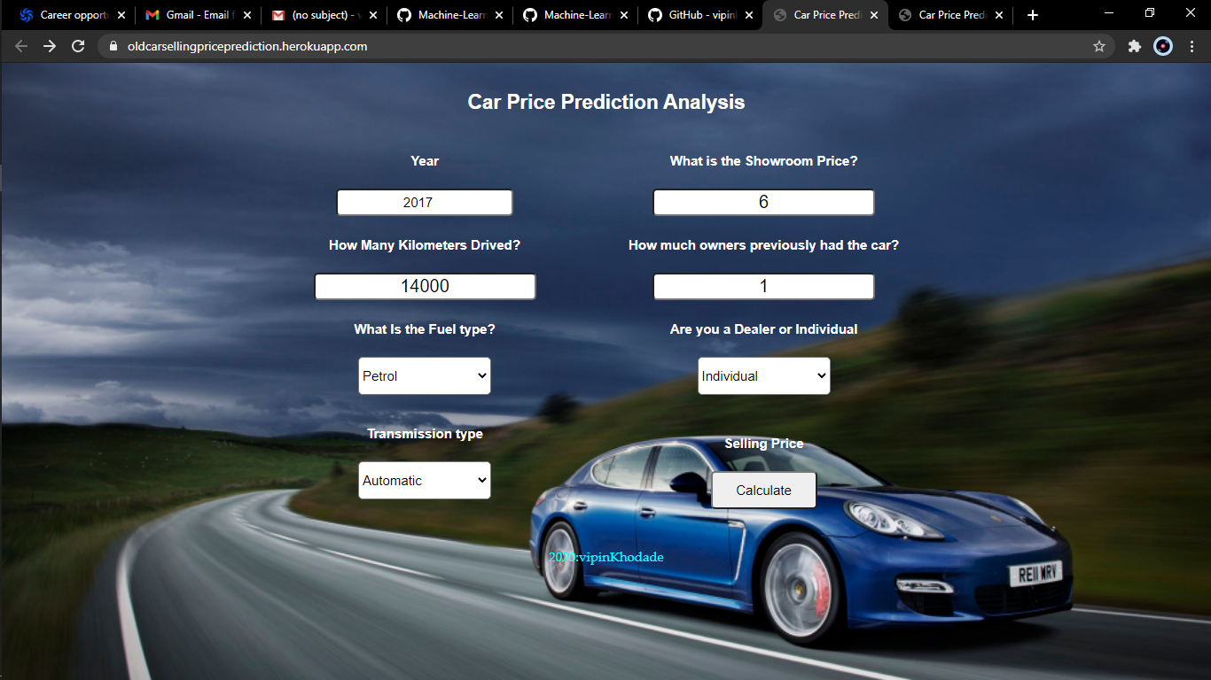 GitHub - vipinkhodade/Car-Price-Prediction