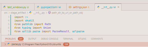 Pylance is linting standard library and venv site-packages · Issue #4097 · microsoft/pylance ...