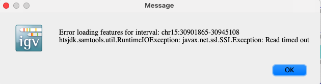 Recurring error messages on removing Gencode track · Issue #895 · igvteam/igv · GitHub