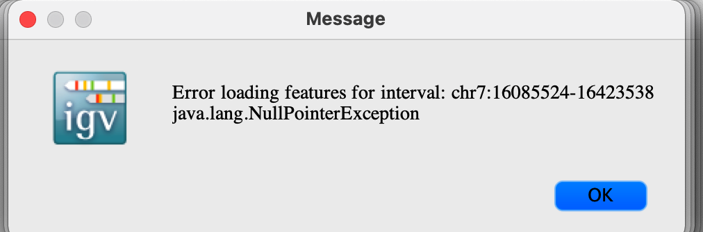Recurring error messages on removing Gencode track · Issue #895 · igvteam/igv · GitHub