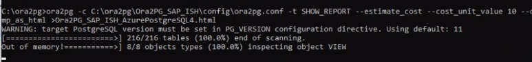 Out of Memory when running show_report · Issue #1096 · darold/ora2pg · GitHub