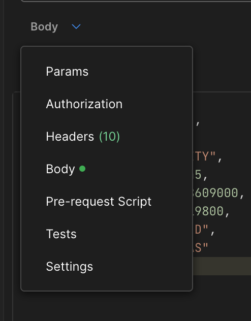 Keyboard Shortcut To Switch Bw Modifying Request Body Params Settings Test · Issue 2002