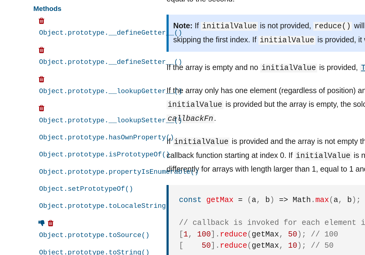 Issue with "Array": (text overlap with Object.prototype ...