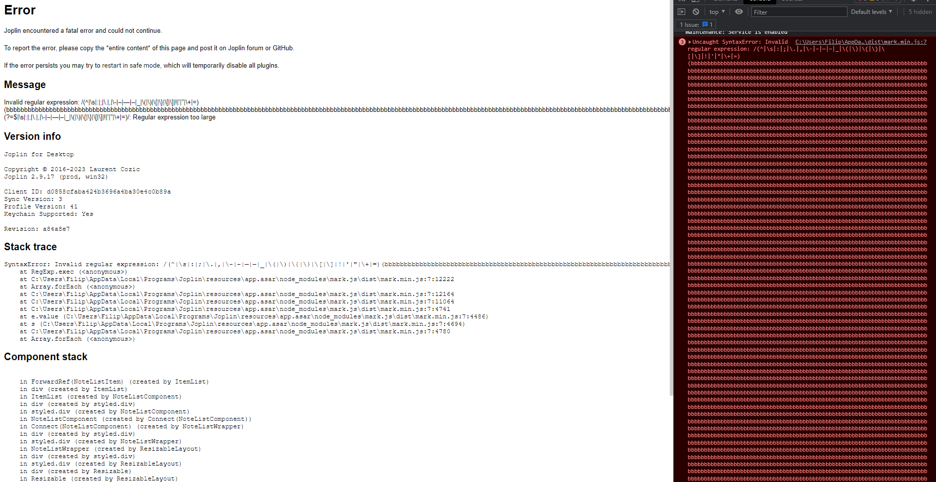 App freezes and displays fatal error when text provided in the search bar is too long · Issue ...